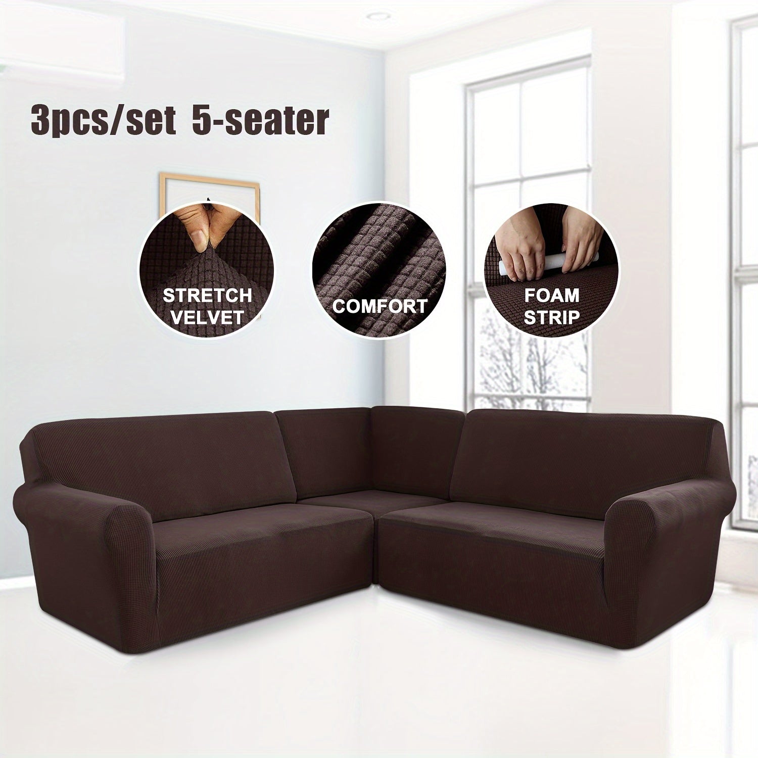 Elegantes Sofabezug L Form Dãnisches Bettenlager Ebenbild